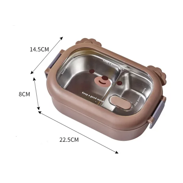 Lunch box ours en acier inoxidable – 2000008 - La Caverne de Jou